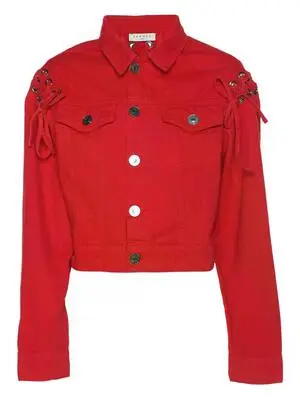 Sandro Lace-detail Buttoned Jacket - Red
