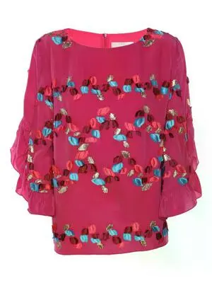 PETER PILOTTO Embroidered Peplum Top