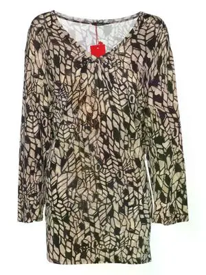 ELENA MIRO` V-neck Printed Top