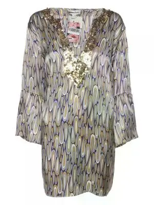 ANNA SCHOLZ Sequin-embellished V-neck Tunic