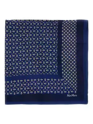Max Mara Printed Scarf - Blue
