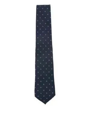 BIGI Floral-pattern Silk Tie - Blue