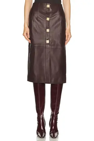 Tove Pilar Leather Skirt