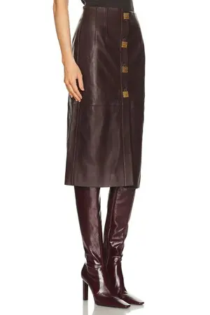 Tove Pilar Leather Skirt
