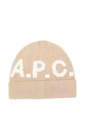 A.p.c. Logo-embellishment Beanie - Neutrals