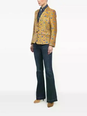 MAURIZIO MASSIMINO Floral-pattern Buttoned Blazer
