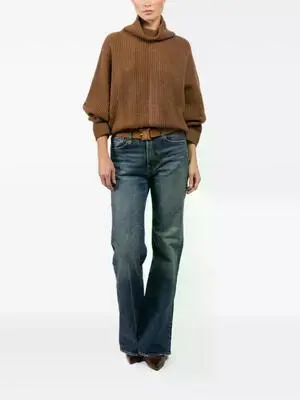 Dusan Batwing Roll-neck Ribbed Sweater