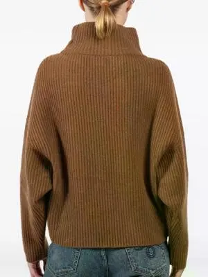Dusan Batwing Roll-neck Ribbed Sweater