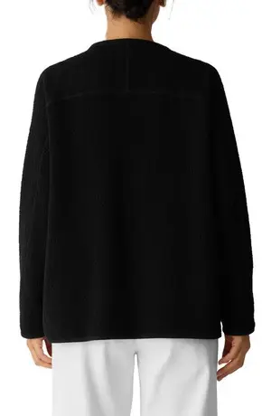 Eileen Fisher Bouclé Snap Front Jacket