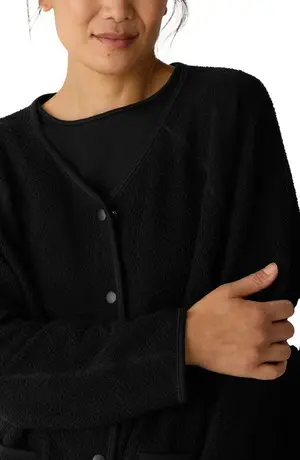Eileen Fisher Bouclé Snap Front Jacket