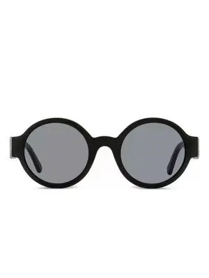 Moncler Logo Round Sunglasses - Black