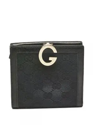 Gucci Leather Gg-pattern Wallet - Black