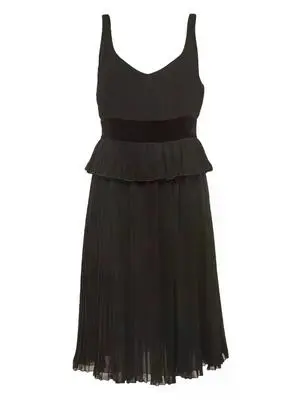 Emporio Armani Pleated Midi Dress - Black