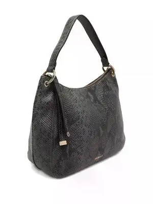 Furla Python-embossed Leather Tote Bag