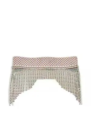 Gucci Crystal-embellished Fringed Headband - Neutrals