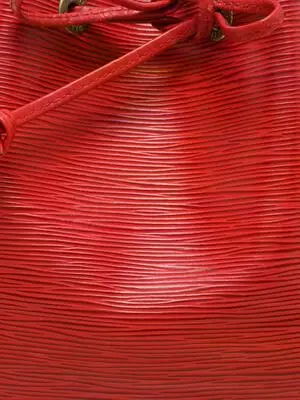 LOUIS VUITTON 1993 Petit Noe Leather Bucket Bag - Red