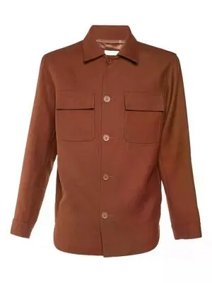 Sandro Button Flap-pocket Jacket - Brown