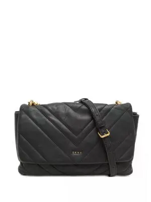 Dkny Allen Quilted Leather Crossbody Bag - Black