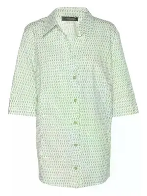 Marina Rinaldi Spot-print Cotton Shirt - White