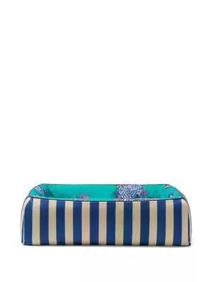 LISA CORTI X Mystylebags Striped Floral Pet Bed - Blue