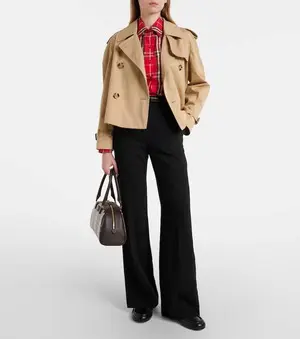 Burberry Cropped Cotton Gabardine Jacket