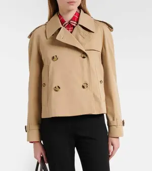 Burberry Cropped Cotton Gabardine Jacket