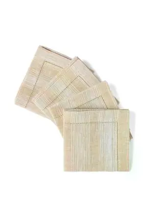 Brunello Cucinelli Striped Linen Napkins - Neutrals