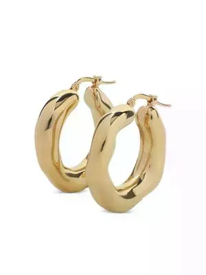 JIL SANDER Brass Hoop Earrings