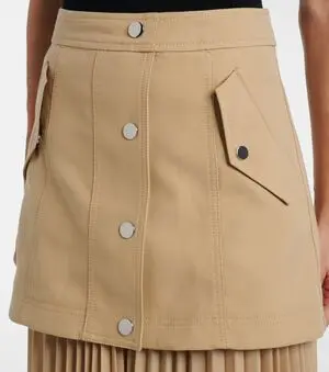Veronica Beard Patricka Cotton Midi Skirt - Beige