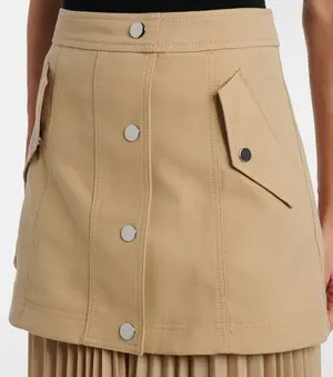 Veronica Beard Patricka Cotton Midi Skirt - Beige