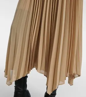 Veronica Beard Patricka Cotton Midi Skirt - Beige