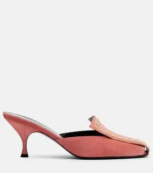 HERBERT LEVINE Bright Idea 70 Embellished Suede Mules