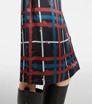 Burberry Check Crêpe Wrap Dress