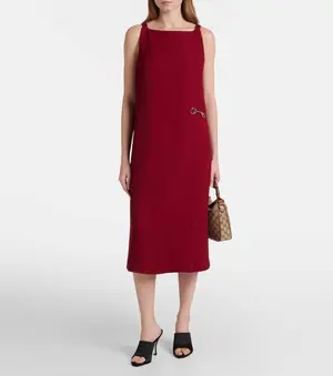 Gucci Horsebit Sablé Midi Dress