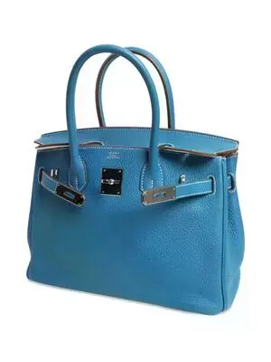 Hermès 2011 Birkin 30 Leather Tote - Blue