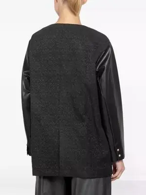 LEUR LOGETTE Embossed Sleeve-detail Jacket