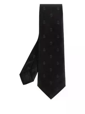 Alexander McQueen Skull-print Tie - Black