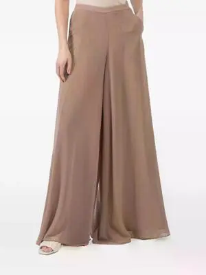 Lapointe Georgette Wide-leg Trousers With Pockets