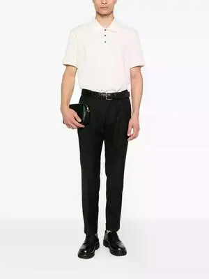 MICHAEL COAL Pleated Turn-up Trousers