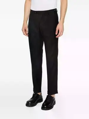 MICHAEL COAL Pleated Turn-up Trousers