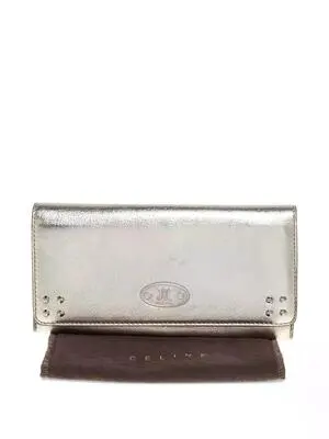 Celine Flap-closure Continental-style Wallet - Silver