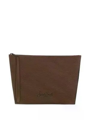 MC2 SAINT BARTH Grained Leather Clutch - Brown