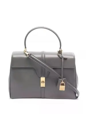 Celine Medium 16 Handbag With Padlock Detail - Grey
