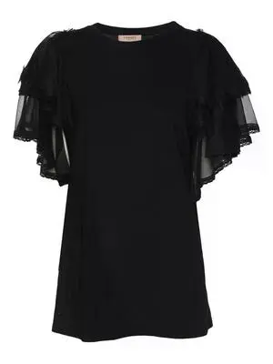 TWINSET Ruffled Cotton Top
