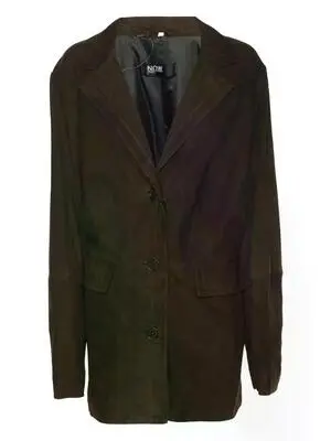 PERSON-A Suede Single-breasted Blazer
