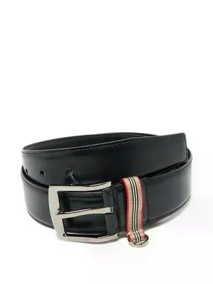 Burberry Buckle Leather Belt - Black