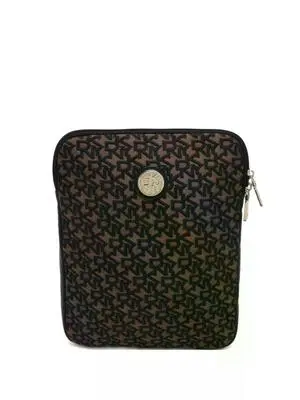 Dkny Vintage Canvas And Leather Clutch