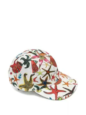 Versace Trésor De La Mer Printed Cap