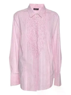 BASLER Stripe-pattern Long-sleeve Shirt