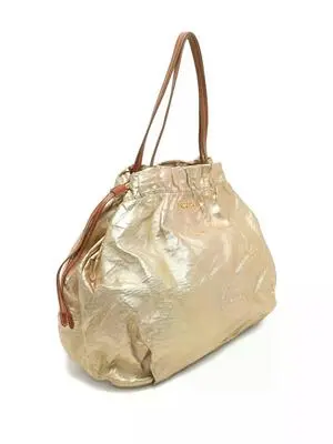 Prada Drawstring Leather Tote Bag